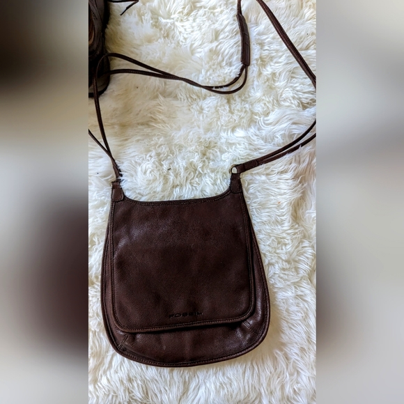 Fossil | Bags | Fossil Vintage Leather Crossbody Slim Bag Purse Brown ...